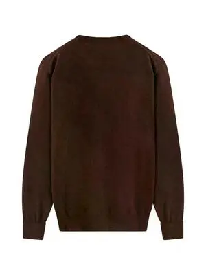 BALLANTYNE Argyle-intarsia Cashmere Sweater - Brown