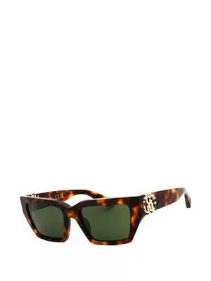 Roberto Cavalli Tortoiseshell-effect Logo-plaque Sunglasses