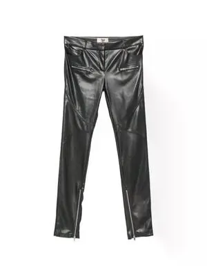ANIYE BY Caly Zip-detail Faux-leather Trousers - Black