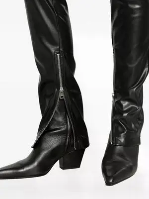 ANIYE BY Caly Zip-detail Faux-leather Trousers
