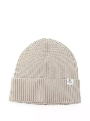Marc O'polo Cable-knit Ribbed-trim Beanie Hat - Neutrals