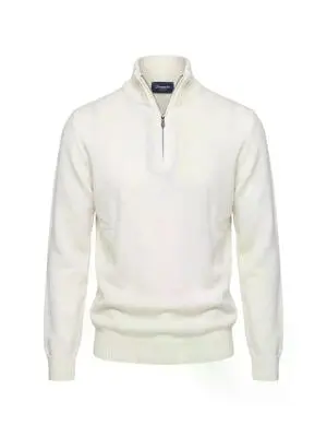 DRUMOHR Biscottino Quarter-zip Sweater - Neutrals
