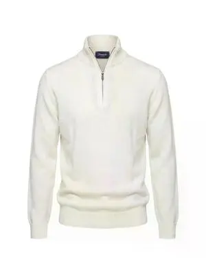 DRUMOHR Biscottino Quarter-zip Sweater - Neutrals