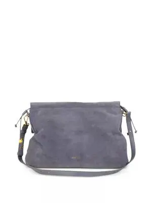 COCCINELLE Medium Lidia Logo-embossed Suede Clutch Bag