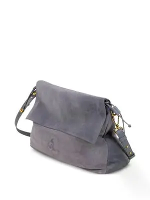 COCCINELLE Medium Lidia Logo-embossed Suede Clutch Bag