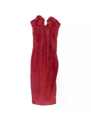 Magda Butrym Flower-detail Strapless Midi Dress - Red
