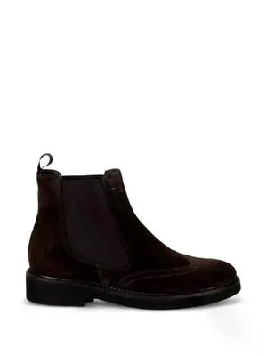 FRANCO FEDELE Brogue Chelsea Boots - Brown