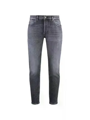 DONDUP Faded-effect Whiskered Jeans - Grey