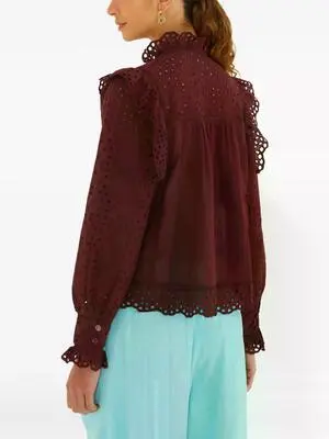 Farm Rio Ruffled Broderie-anglaise Blouse