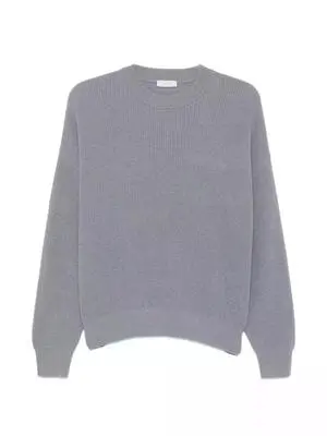 Peserico Ribbed-knit Monili-embellished Sweater - Blue