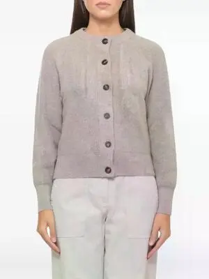 PANICALE Shiny Sequin-embellished Ribbed Cardigan