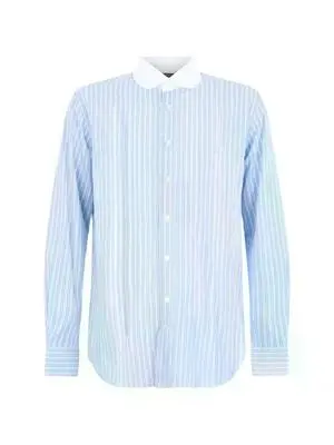 SLOWEAR Striped Peter Pan Collar Shirt