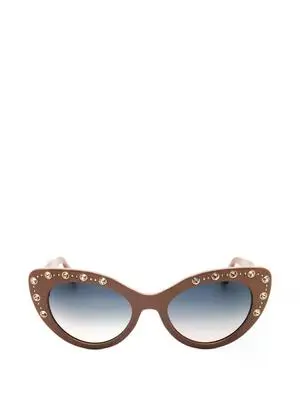Guess Crystal-embellished Cat-eye Sunglasses - Brown