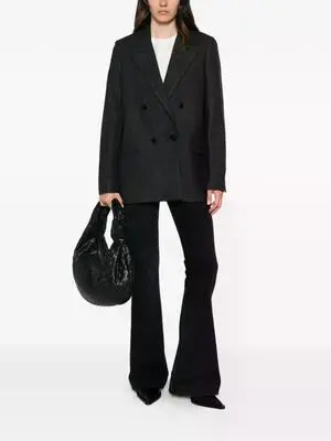 Closed Double-breasted Peaked-lapel Jacket