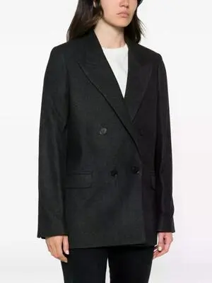Closed Double-breasted Peaked-lapel Jacket