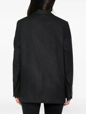 Closed Double-breasted Peaked-lapel Jacket