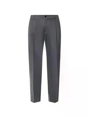 BE ABLE Elasticated-waistband Pleated Trousers - Grey