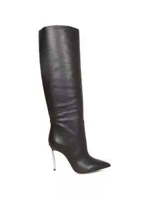 Casadei Superblade Pointed-toe Knee-high Boots - Black