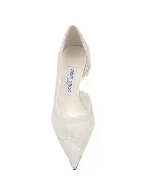 JIMMY CHOO Faiz Pump 65 Ivory Lace Pumps