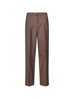 Antonelli Firenze Silvio Pleated Straight-leg Trousers - Brown