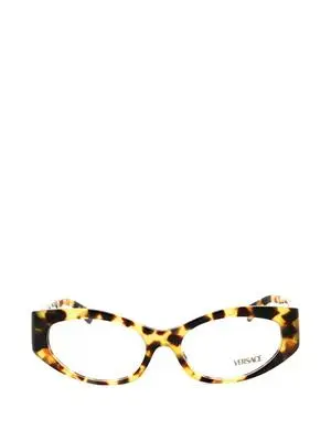 Versace Tortoiseshell-effect Cat-eye Glasses - Brown
