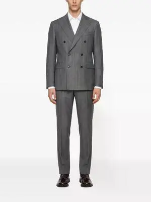Canali Check Double-breasted Suit