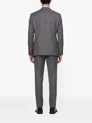 Canali Check Double-breasted Suit