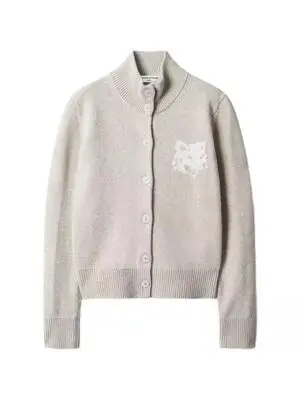 Maison Kitsuné High-neck Cardigan - Grey
