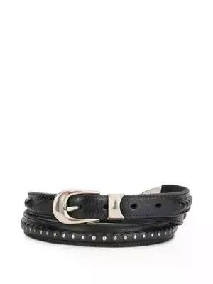 Our Legacy Studded Leather Belt - Black
