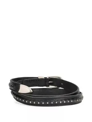 Our Legacy Studded Leather Belt - Black