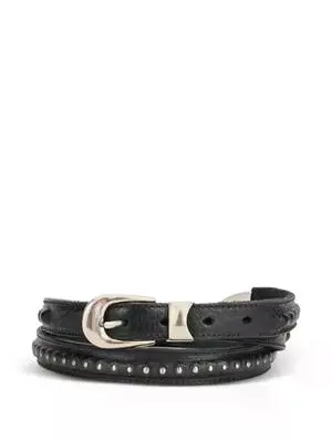 Our Legacy Studded Leather Belt - Black