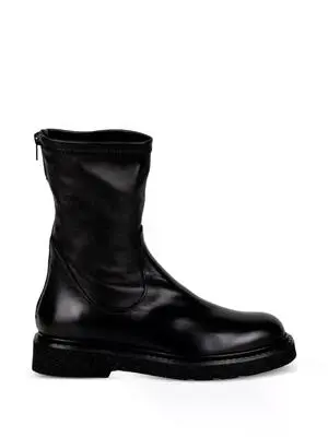 GUGLIELMO ROTTA Rear-zip Leather Boots - Black