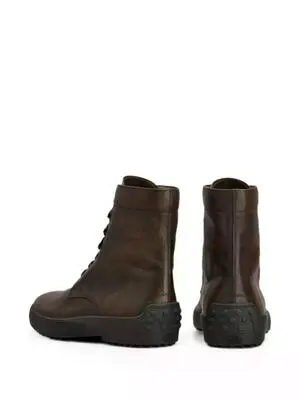 TOD'S Winter Gommino Ankle Boots In Leather - Brown