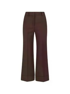 Incotex Pressed-crease Turned-up-hem Trousers - Brown