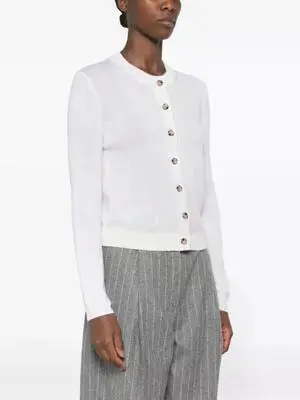 ALLUDE Fine-knit Button-up Cardigan