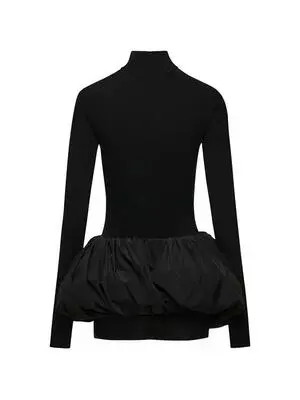 Magda Butrym Puff-skirt High-neck Mini Dress
