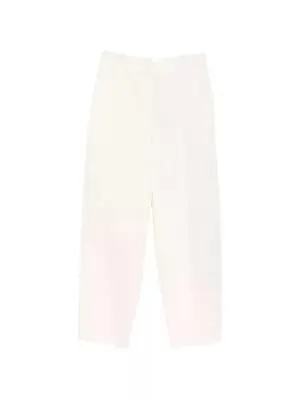 VIA MASINI 80 Straight-leg Trousers - Neutrals