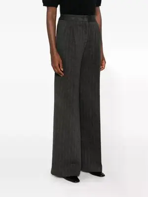 VIA MASINI 80 Pinstripe Wide-leg Trousers