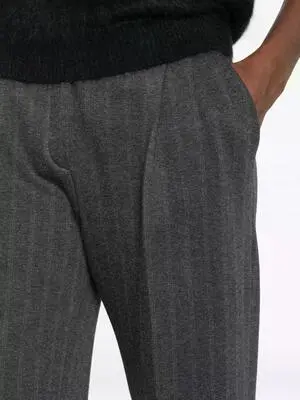 VIA MASINI 80 Pinstripe Wide-leg Trousers