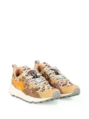 FLOWER MOUNTAIN Yamano 3 Leopard-print Sneakers - Orange