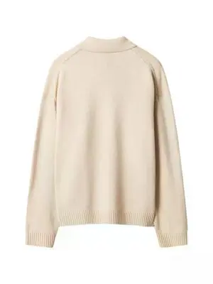Maison Kitsuné Fox-intarsia Polo-collar Sweater