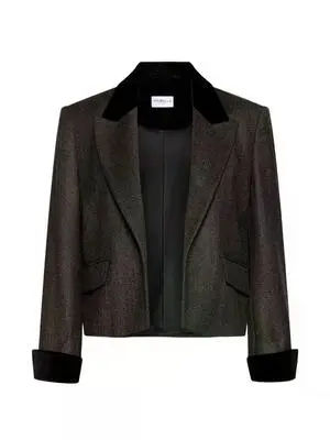 Marella Herringbone-pattern Cropped Jacket