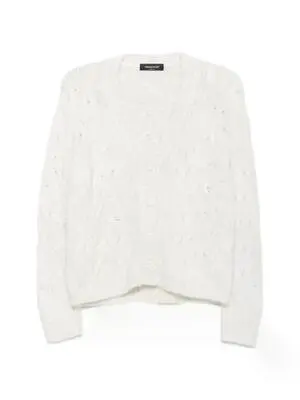 Fabiana Filippi Sequin-embellished Cable-knit Cardigan - Neutrals