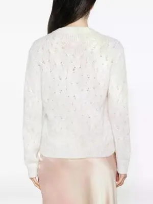 Fabiana Filippi Sequin-embellished Cable-knit Cardigan
