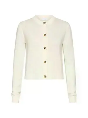 Marella Button-up Crew-neck Cardigan - Neutrals