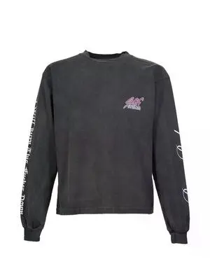 JUN/NAKAYAMA Leopard-print Graphic-print T-shirt - Black