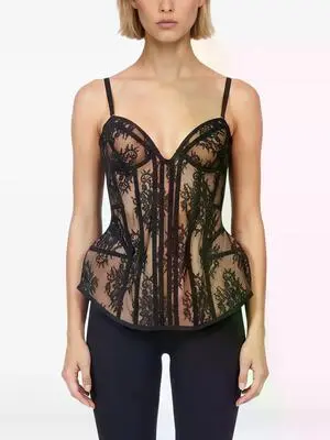 Giuseppe Di Morabito Lace-panelled Peplum Top