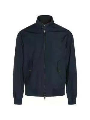 BARACUTA Funnel-neck Zip-up Jacket - Blue