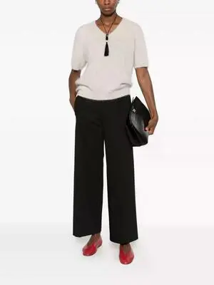 VIA MASINI 80 Elasticated-waist Wide-leg Trousers