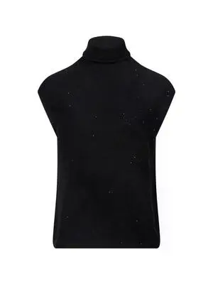 Antonelli Firenze Crystal-embellished Roll-neck Sweater - Black